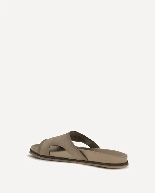 Santoni Leather Flat Sandals