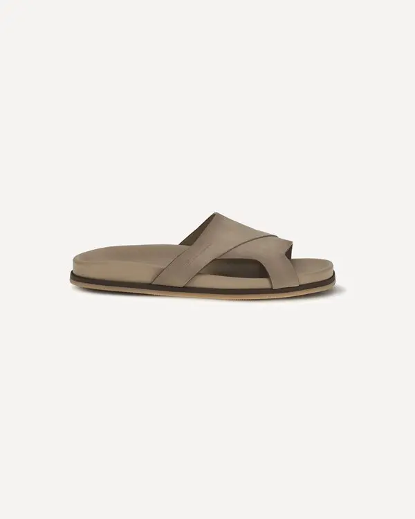 Santoni Leather Flat Sandals