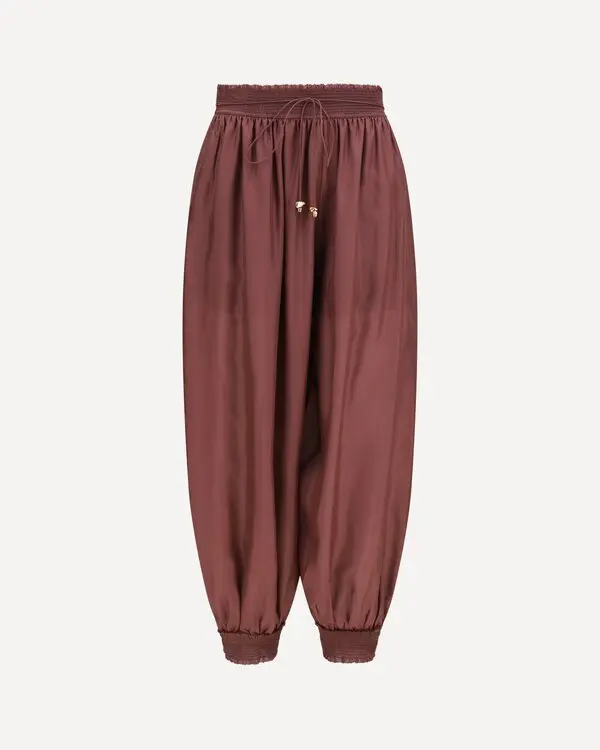 Zimmermann Aster Harem Pants - Bordeaux