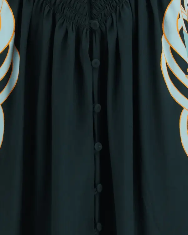 La DoubleJ Long Caerino Dress In Italian Silk Crepe De Chine