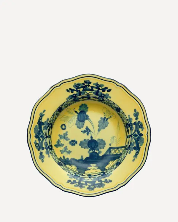 GINORI 1735 Oriente Italiano Collection Porcelain Dinner Plate - Yellow