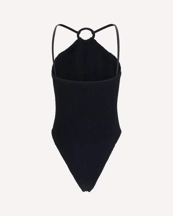 Hunza G Jasmine Swimsuit With Tonal Hoop - Black