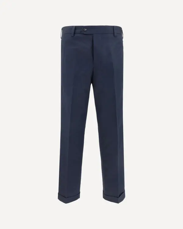 GERMANO Cotton Pants With Turn-up Hem