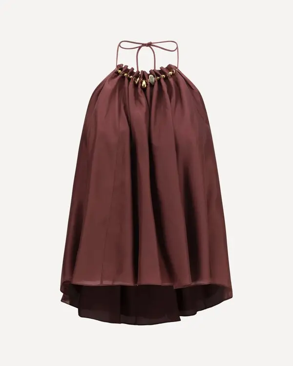 Zimmermann Aster Beaded Ruched Top