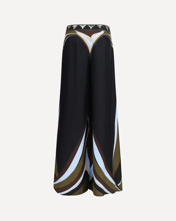 Emilio Pucci Silk Printed Palazzo Pants
