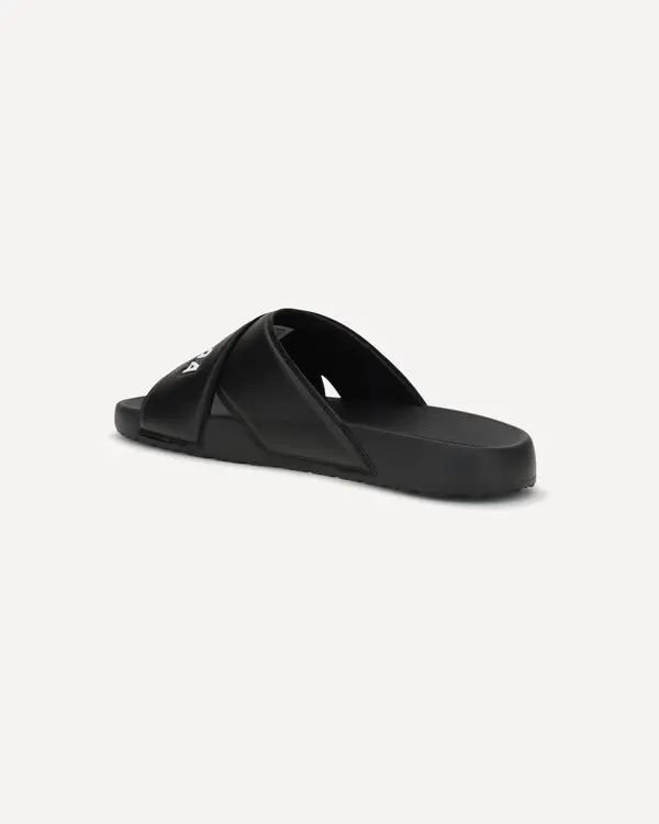 Balenciaga Cross-logo Rubber Slides