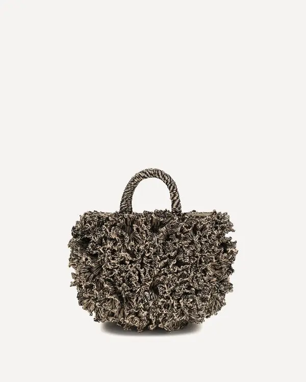 IBELIV Coral Raffia Handbag - Khaki