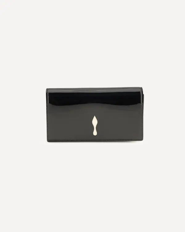 CHRISTIAN LOUBOUTIN Bettina Shoulder Bag In Patent Calf Leather With Gold Detail