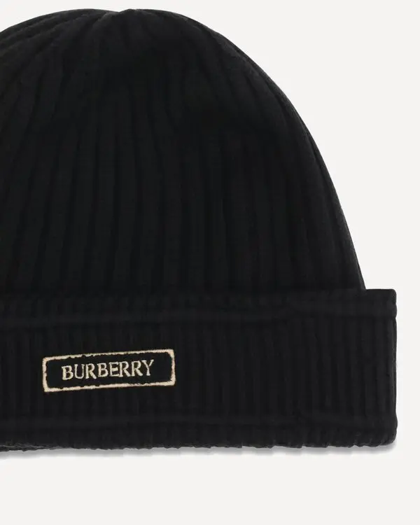 Burberry Ribbed Knit Wool Beanie