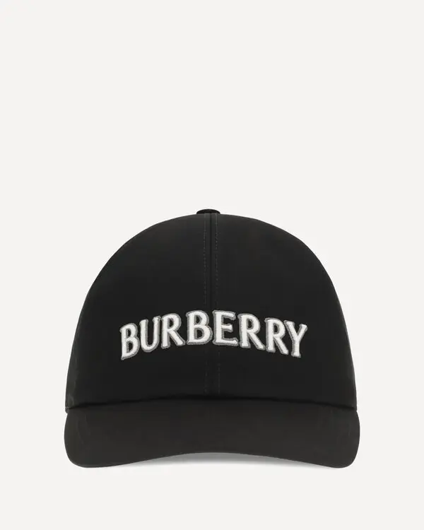 Burberry Logo Cotton Baseball Cap - Black