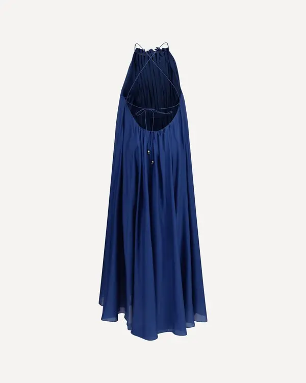 Zimmermann Aster Pleated Pearl Dress - Blue