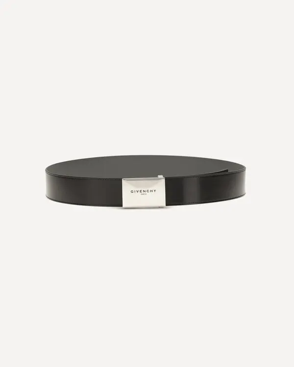 Givenchy Reversible Leather Belt With Silver-tone Buckle