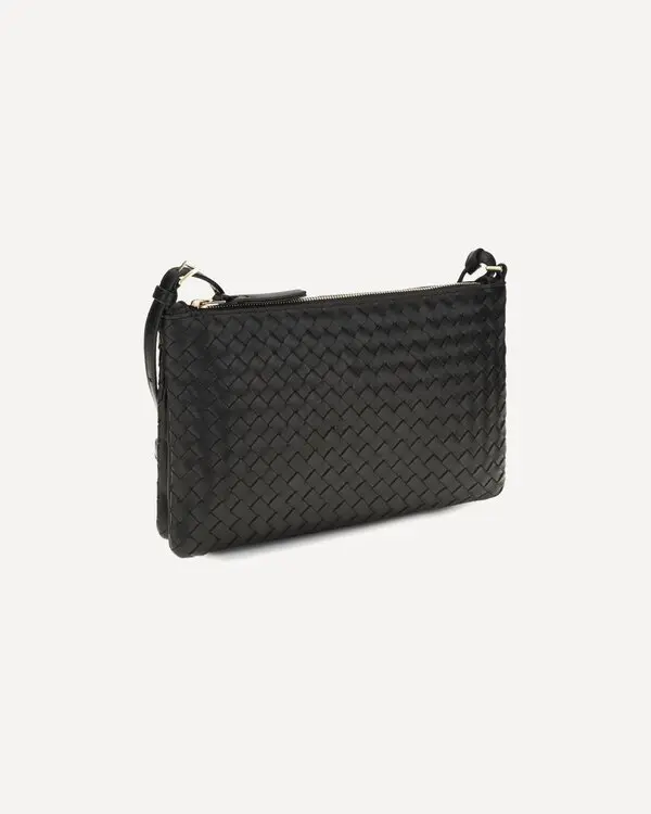 Bottega Veneta Intrecciato Shoulder Bag - Black