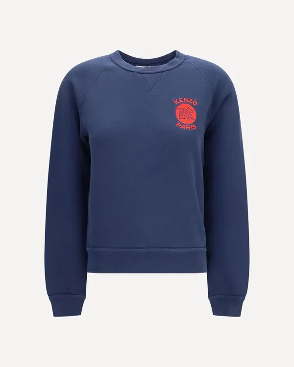 Kenzo Emblem Embroidered Cotton Sweatshirt