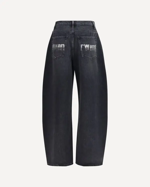 Alexander Wang Crystal Embellished Balloon Jeans - Black