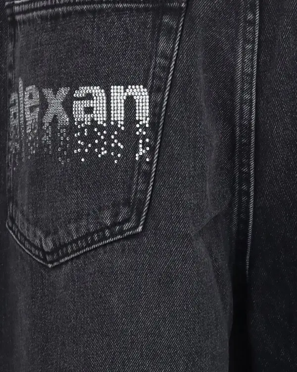 Alexander Wang Crystal Embellished Balloon Jeans - Black