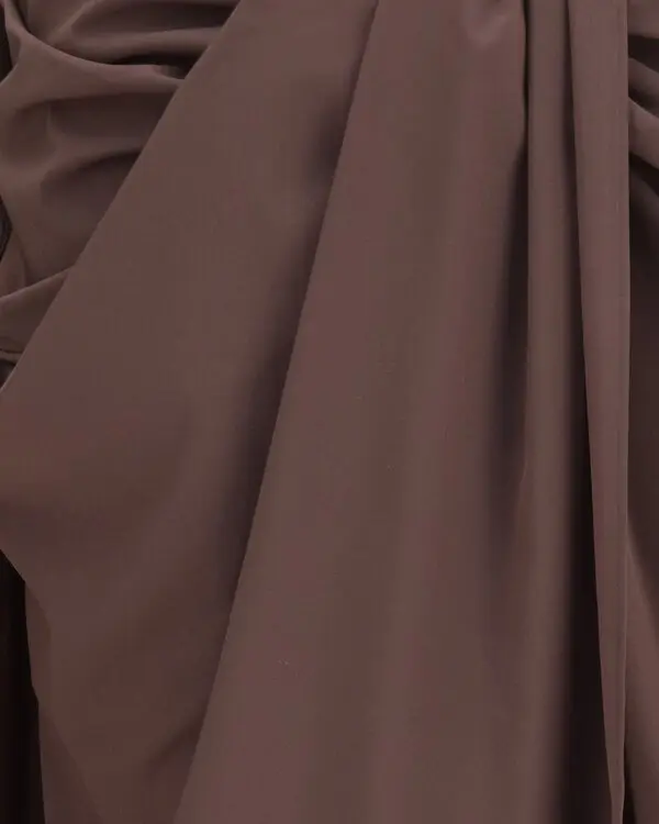 Jacquemus Pareo Skirt In Stretch Muslin - Brown