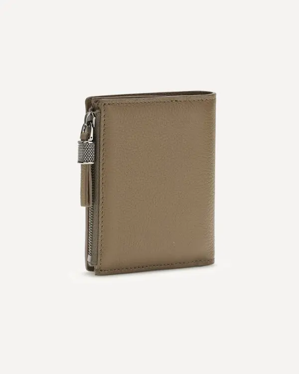 Brunello Cucinelli Leather Wallet With Zip