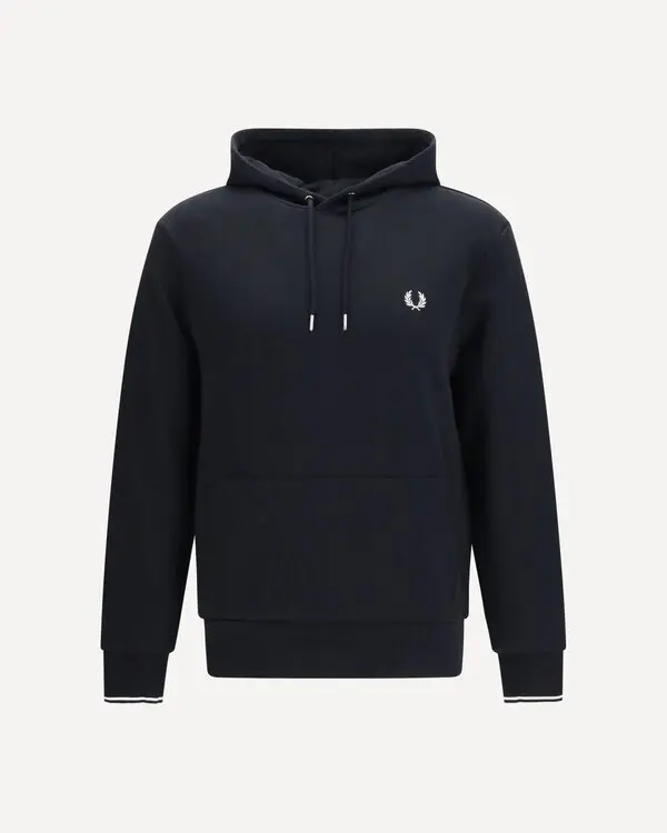 Fred Perry Hoodie With Striped Cuffs