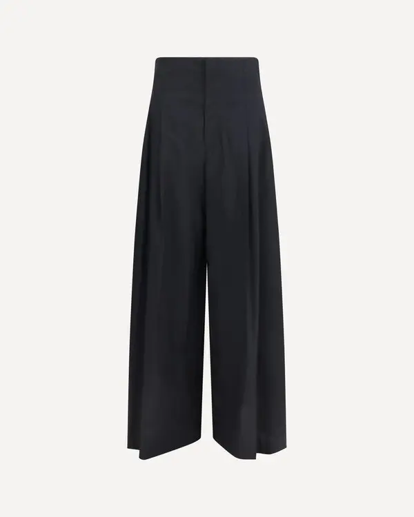 Brunello Cucinelli Tech Cotton Poplin Wide Leg Pants