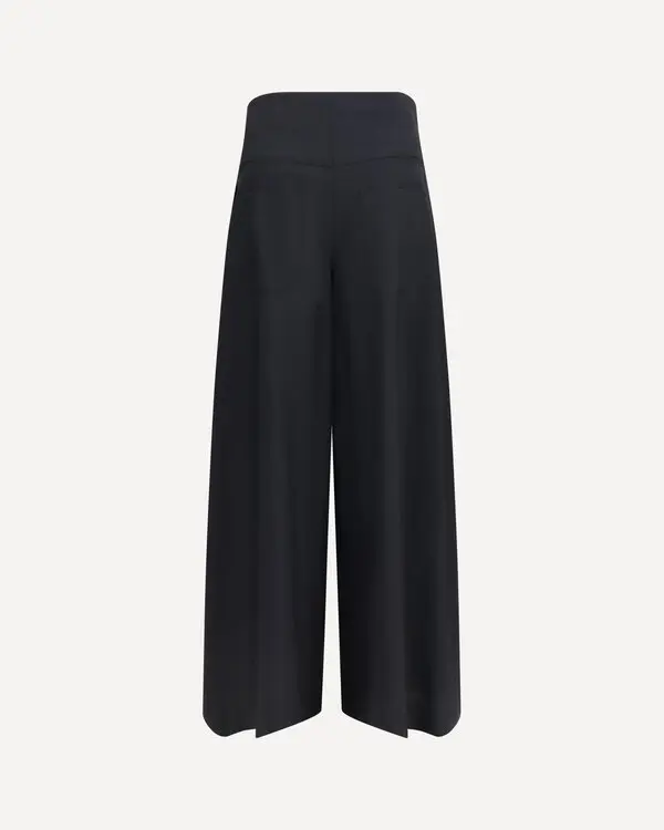 Brunello Cucinelli Tech Cotton Poplin Wide Leg Pants
