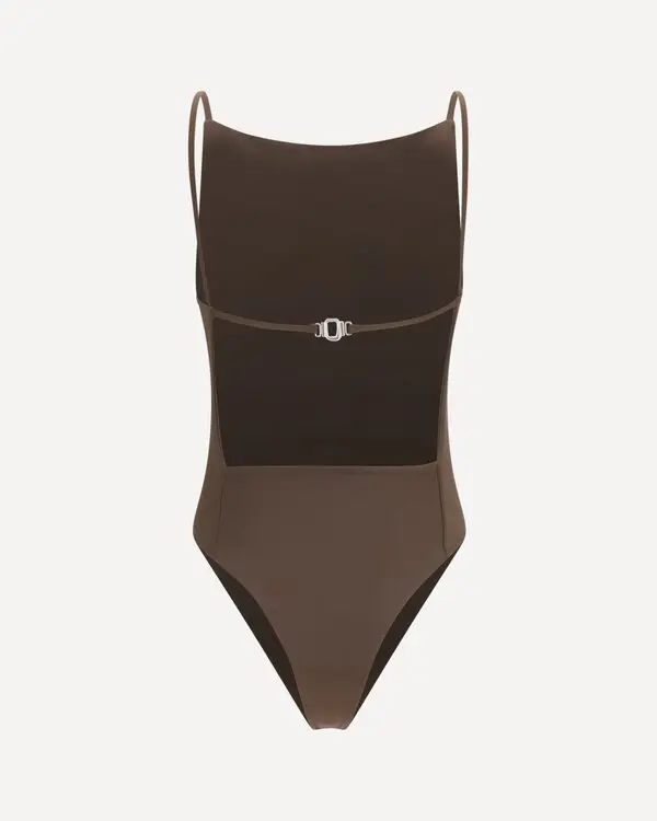Jacquemus The Sole One-piece Swimsuit - Brown
