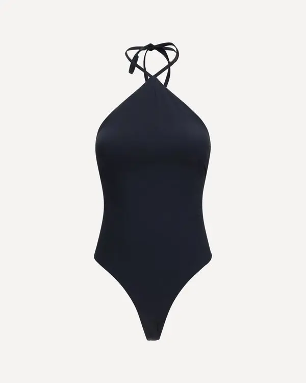 Jacquemus Bastide Halterneck One-piece Swimsuit - Black