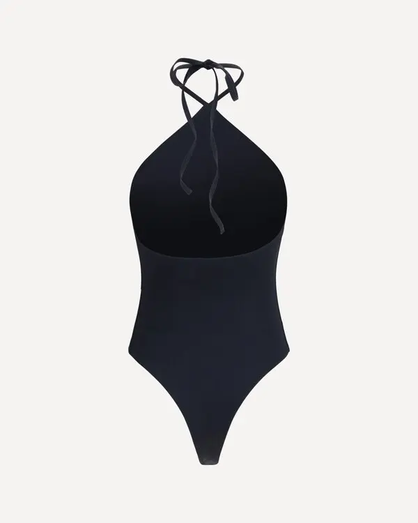 Jacquemus Bastide Halterneck One-piece Swimsuit - Black