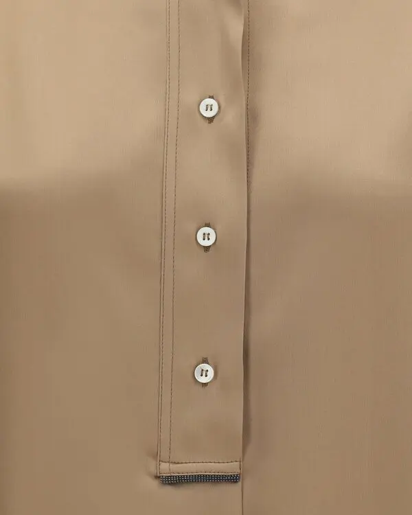 Brunello Cucinelli Silk Shirt With Jewel Embellishment
