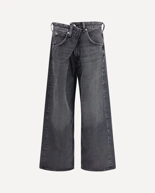 AGOLDE Vana Wide Leg Jeans - Grey