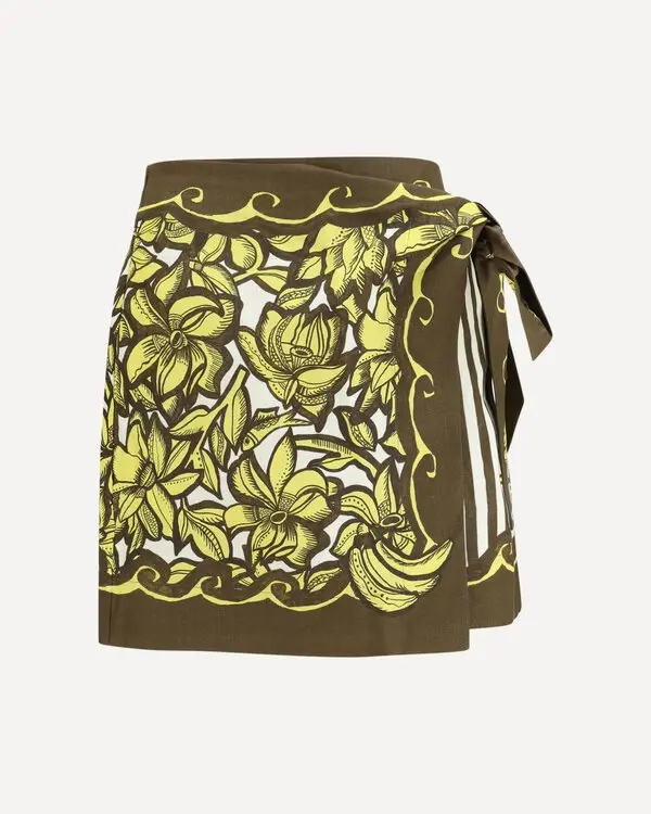 ALEMAIS Mona Wrap Mini Skirt - Multicolour
