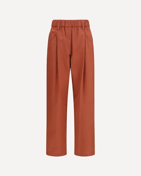 Brunello Cucinelli Cotton Elasticated Waist Pants