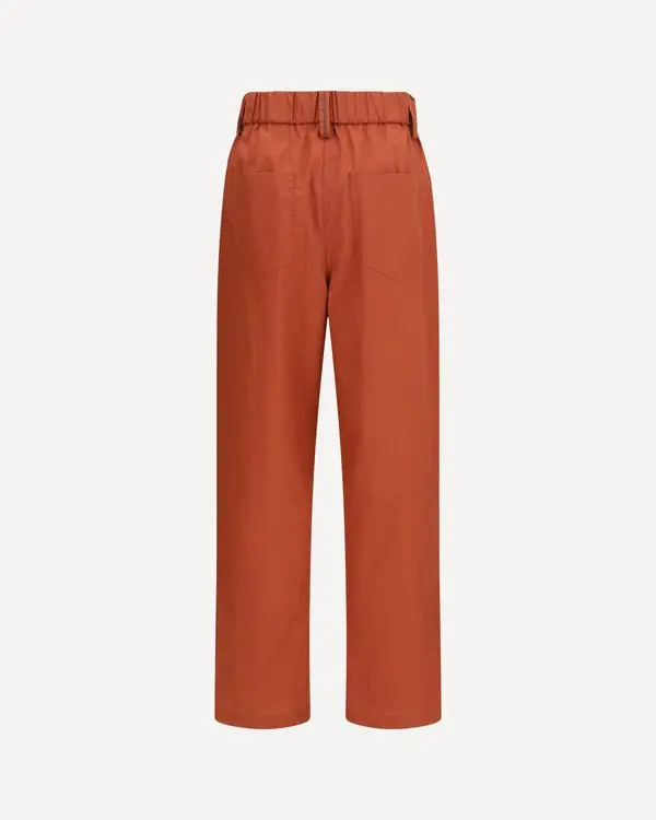 Brunello Cucinelli Cotton Elasticated Waist Pants