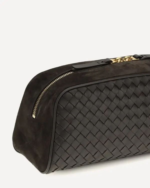 Bottega Veneta Large Nodo Pouch - Brown