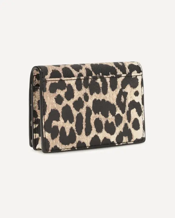 GANNI Bou Animal Print Card Holder