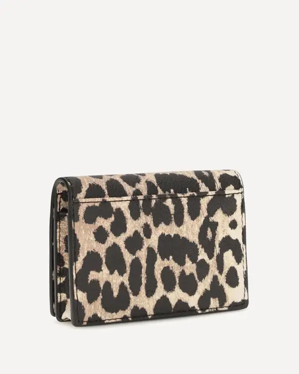 GANNI Bou Animal Print Card Holder