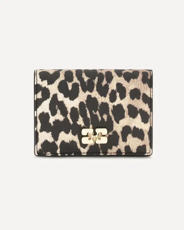 GANNI Bou Animal Print Card Holder - Multicolour