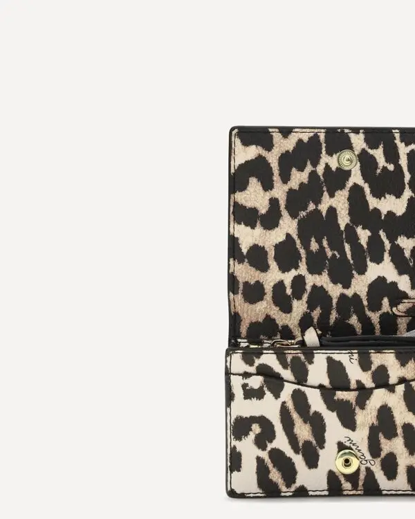 GANNI Bou Animal Print Card Holder - Multicolour