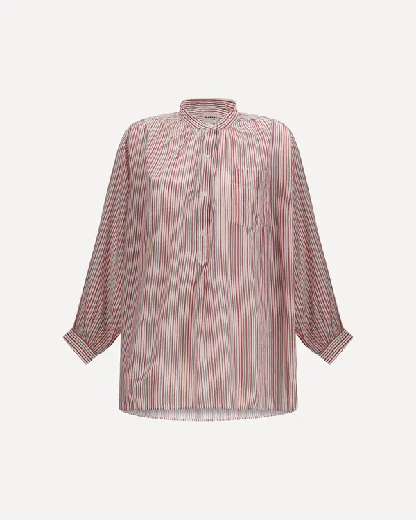 MARANT ETOILE Marant Étoile Sapha Striped Cotton Voile Shirt