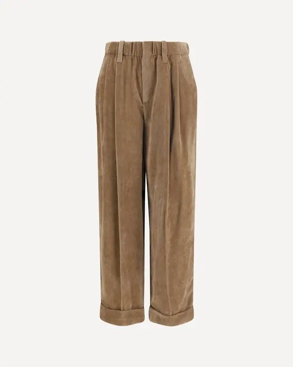 Brunello Cucinelli Elasticated Viscose And Cashmere Pants