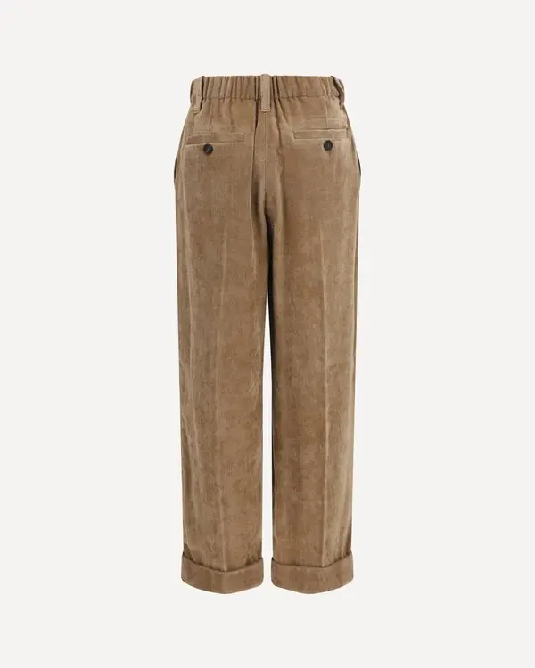 Brunello Cucinelli Elasticated Viscose And Cashmere Pants