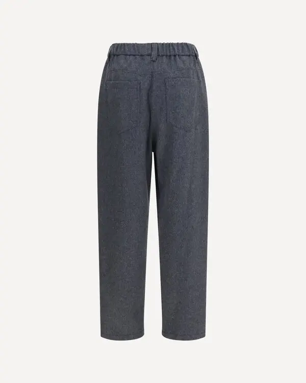 Brunello Cucinelli Stretch Wool Trousers - Grey