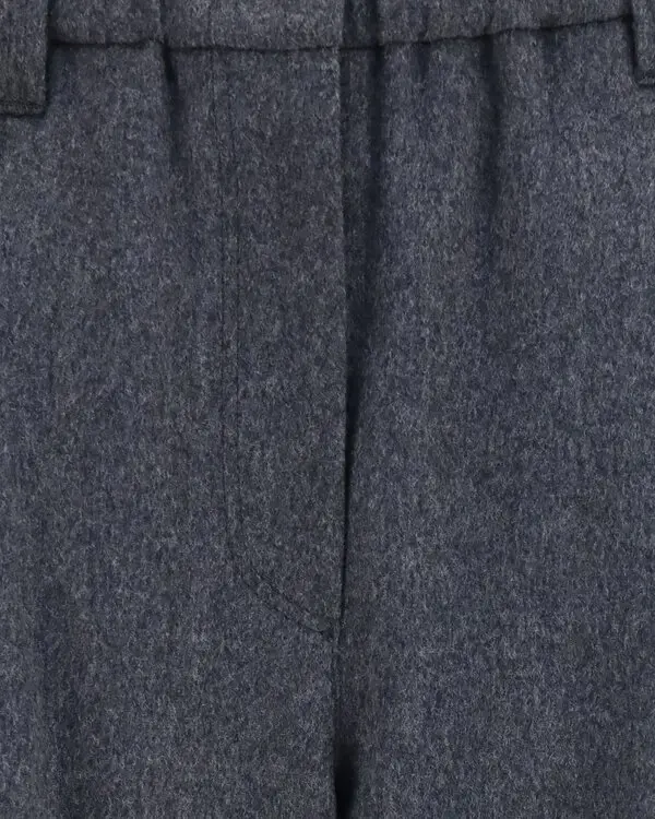Brunello Cucinelli Stretch Wool Trousers - Grey