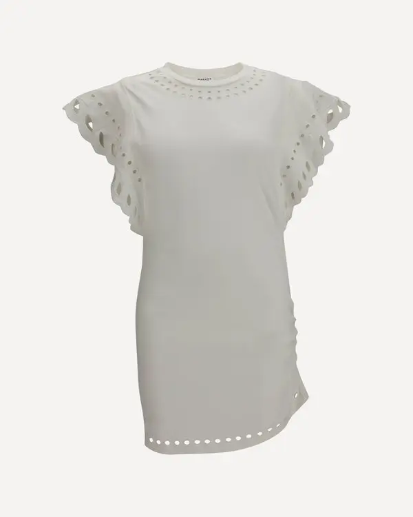 MARANT ETOILE Marant Étoile Orlane Broderie Anglaise Mini Dress - White