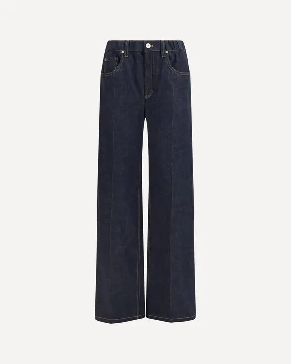 Brunello Cucinelli Palazzo Wide Leg Denim Jeans