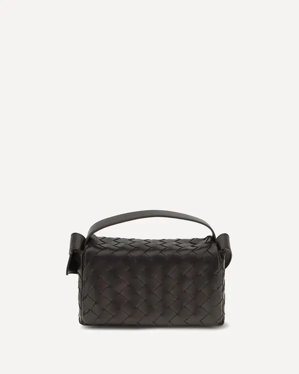 Bottega Veneta Mini Intrecciato Shoulder Bag - Brown