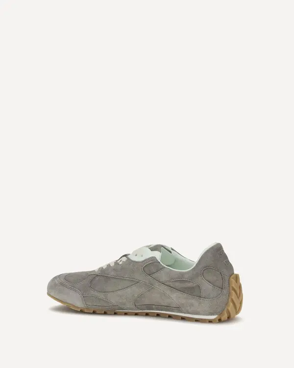 Bottega Veneta Orbit Flash Suede Lace-up Sneakers - Grey