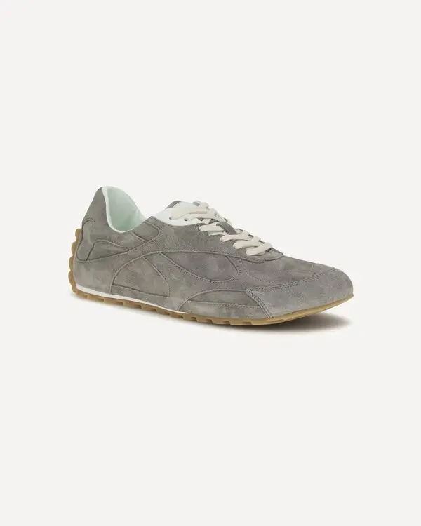 Bottega Veneta Orbit Flash Suede Lace-up Sneakers - Grey