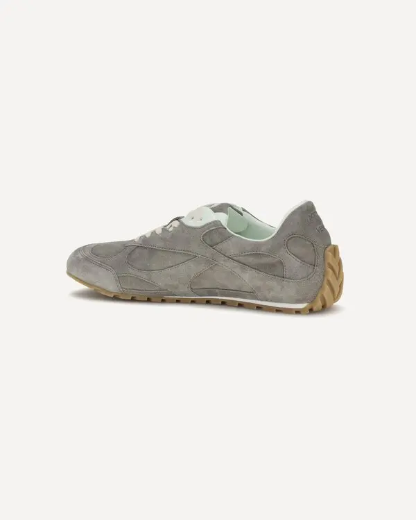 Bottega Veneta Orbit Flash Suede Lace-up Sneakers - Grey