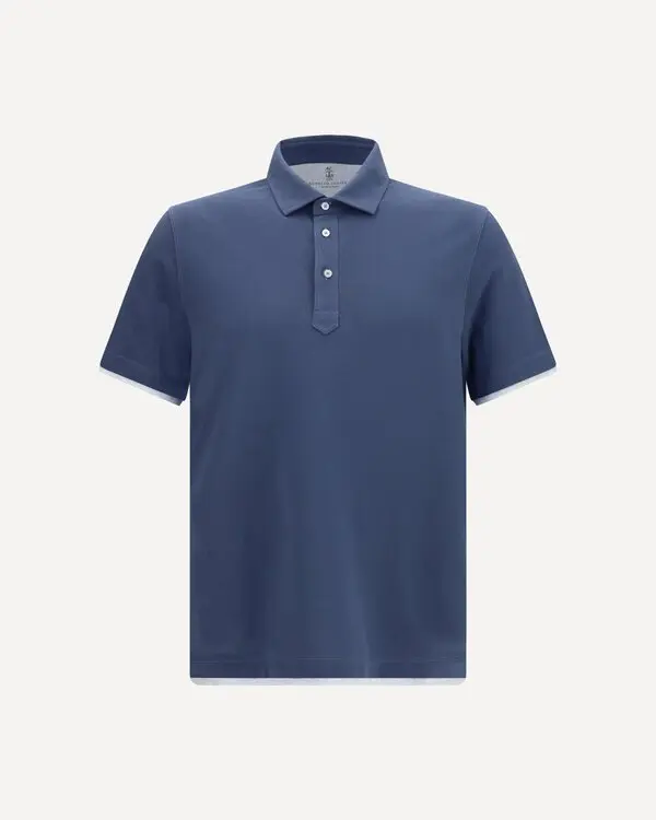 Brunello Cucinelli Short-sleeve Cotton Polo Shirt